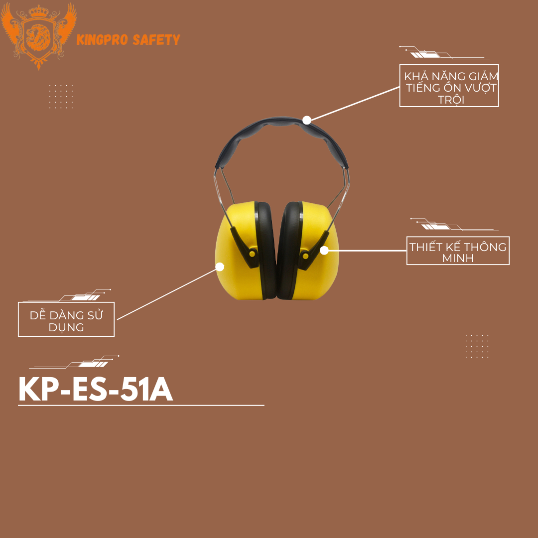Chụp tai chống ồn KingPro CROWNSILENCE (LITE) KP-ES-51A - Kingpro Safety